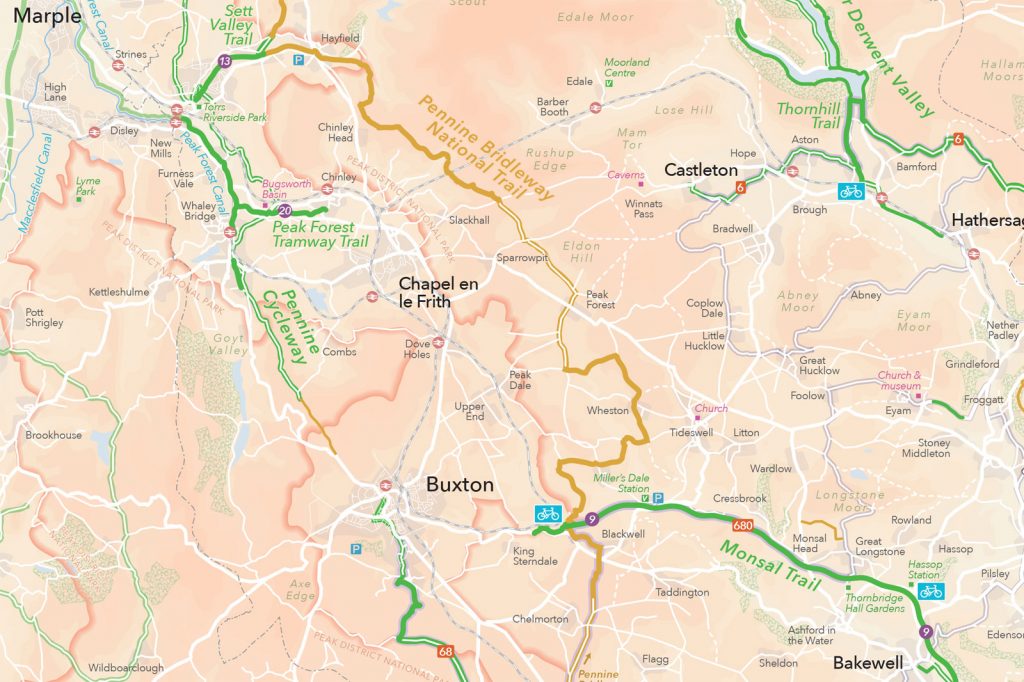 Derbyshire launches new redesigned cycling map • Peaks & Puddles • Peak ...