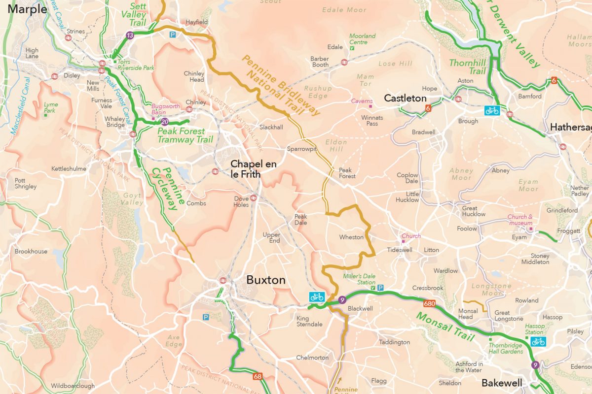 Derbyshire launches new redesigned cycling map • Peaks & Puddles • Peak ...