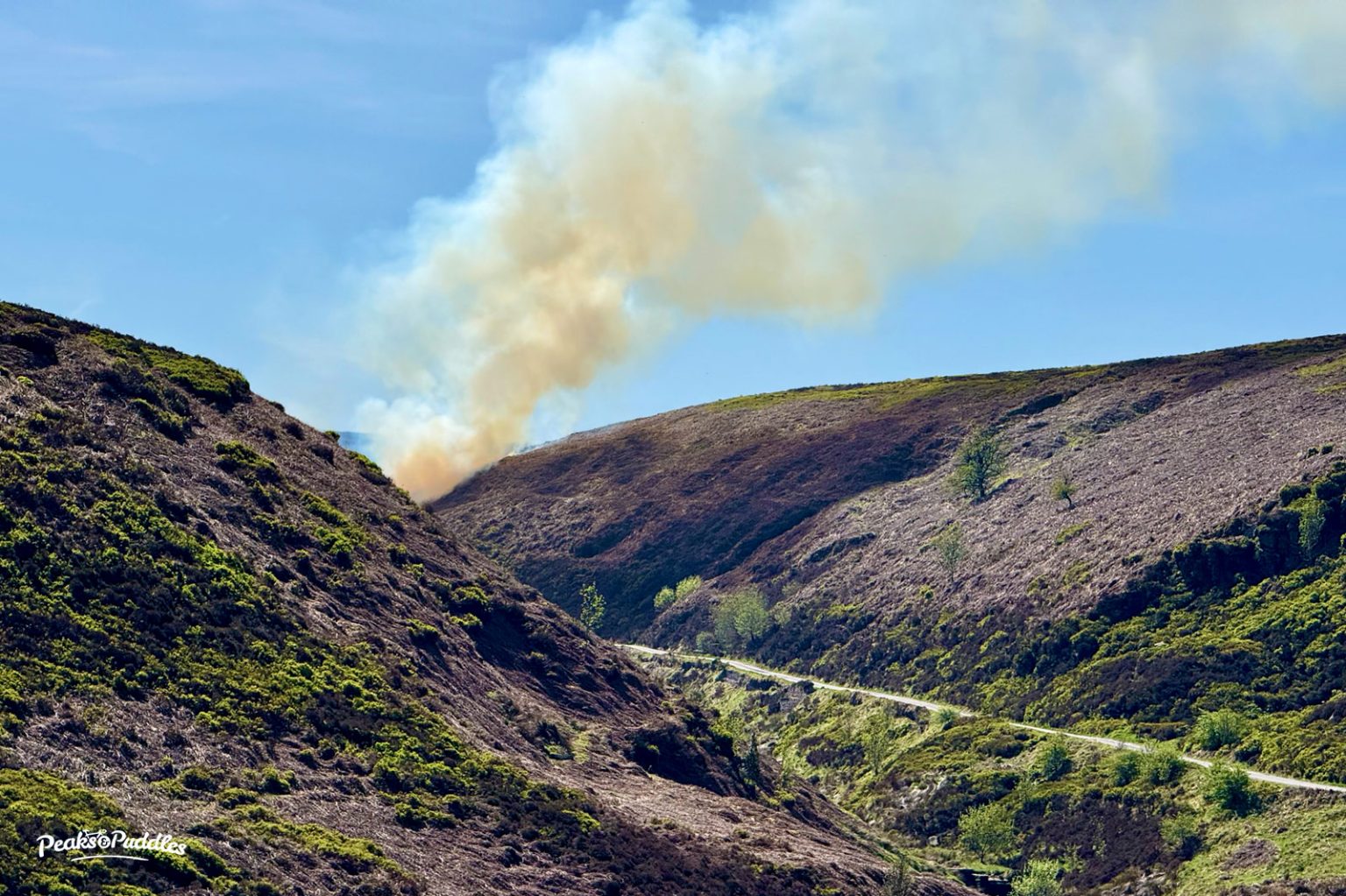 999, Goyt Valley is on fire • Peaks & Puddles • Peak District Cycling ...